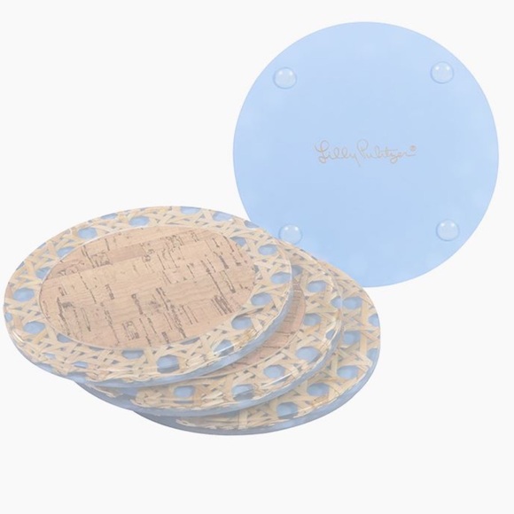 Lilly Pulitzer | Dining | Lilly Pulitzer Acrylic Coaster Set Frenchie ...